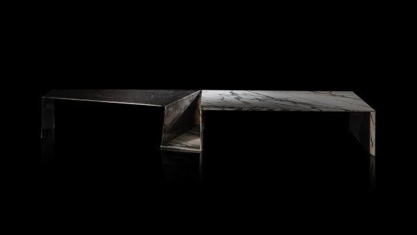 Origami Side Table Earthquake – “Origami Rainbow" S BUDRI
